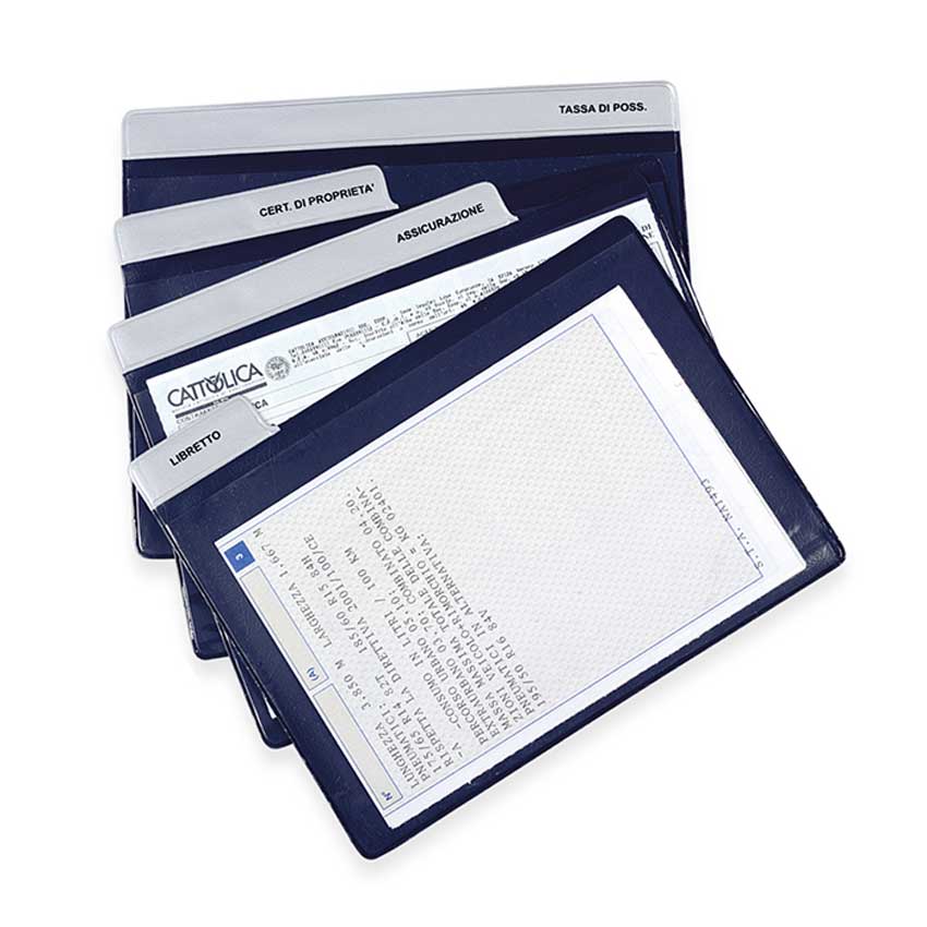 Portadocumenti Auto con 4 schede | Studiorana.com